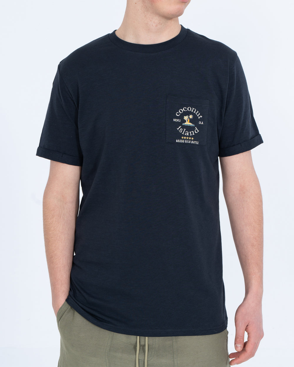 2t Benji Tall Mens Embroidered Pocket T-Shirt (navy) | Tall Mens ...