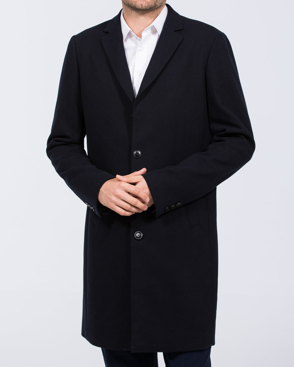 Skopes Crowe Tall Mens Extra Long Overcoat (navy) | Tall Mens Clothing ...