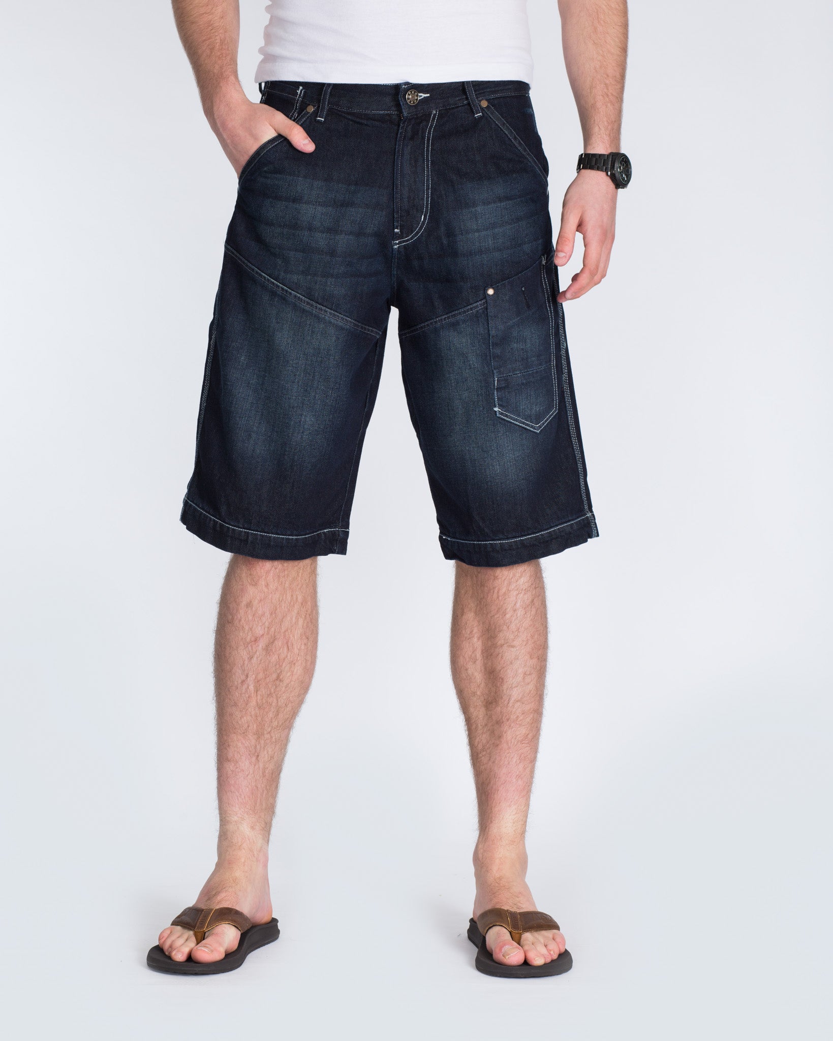 Ed Baxter Salvador Denim Tall Mens Shorts | Tall Mens Clothing | 2tall.com