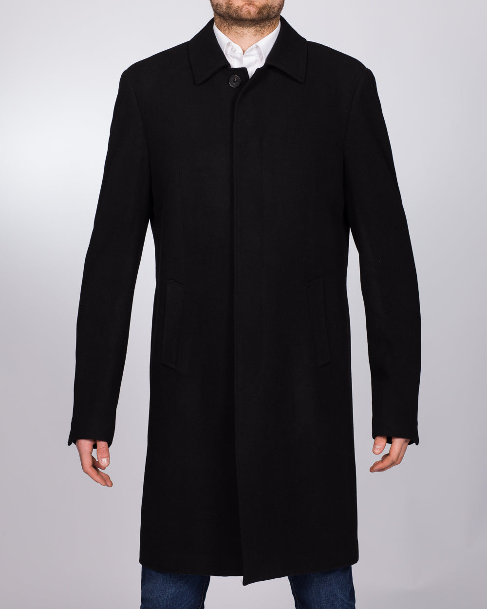 Skopes Tall Mens Extra Long Aldgate Overcoat (black) Jacket | Tall Mens ...