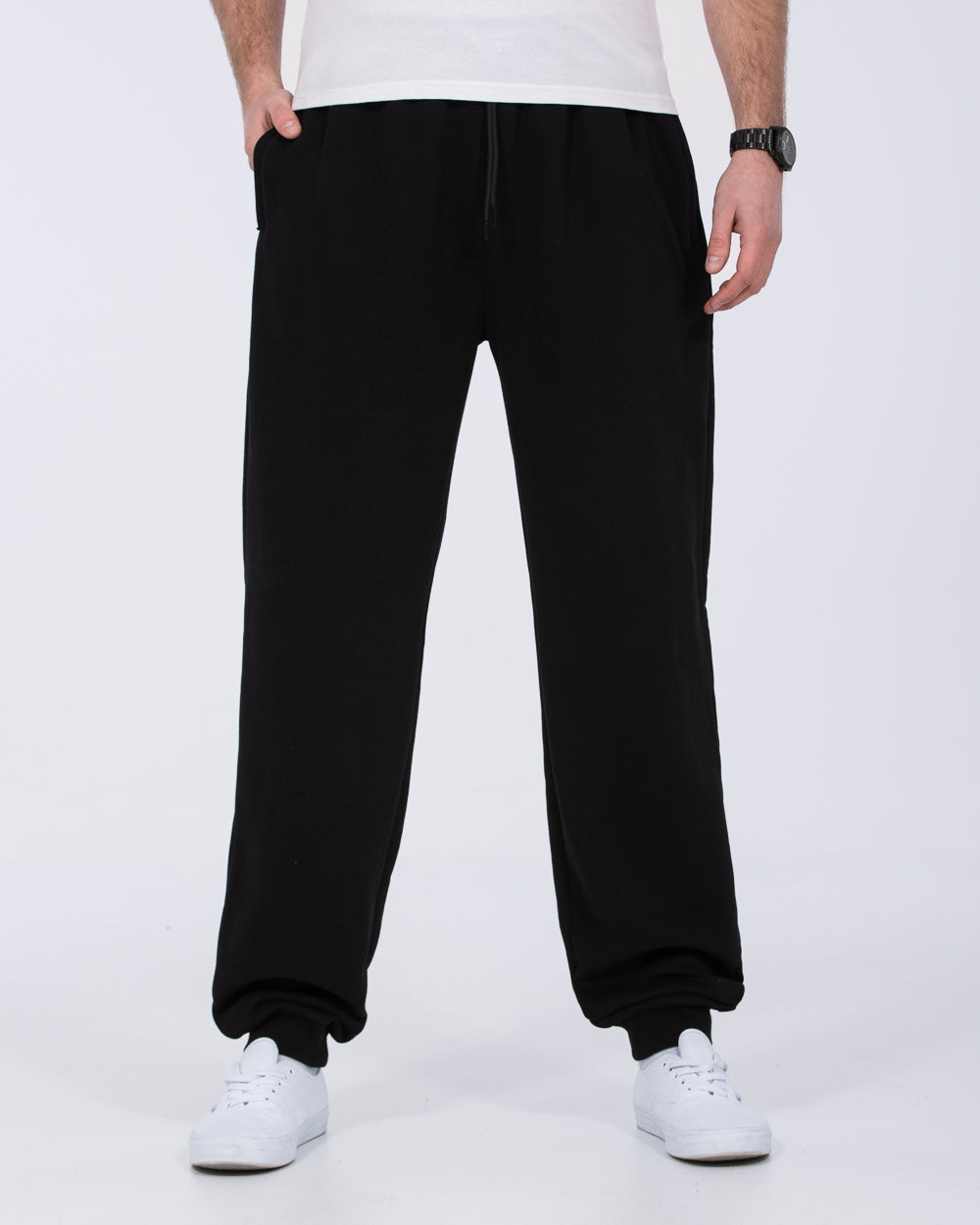 2t Stuart Oversized Tall Mens Extra Long Joggers (black) 34 / 36 / 38 ...