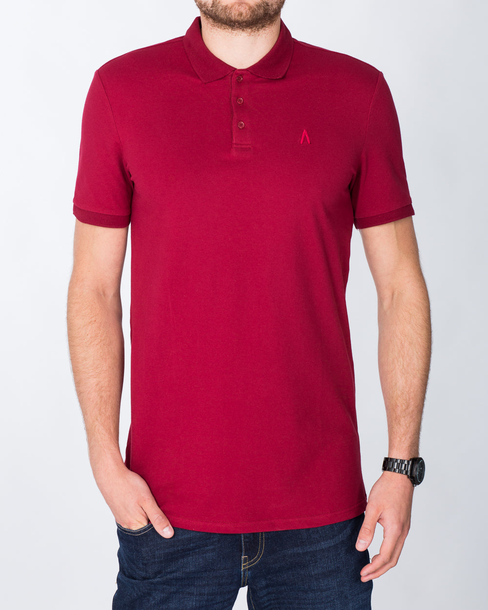 2t Slim Fit Tall Mens Extra Long Polo Shirt (wine) | Tall Mens Clothing | 2tall.com
