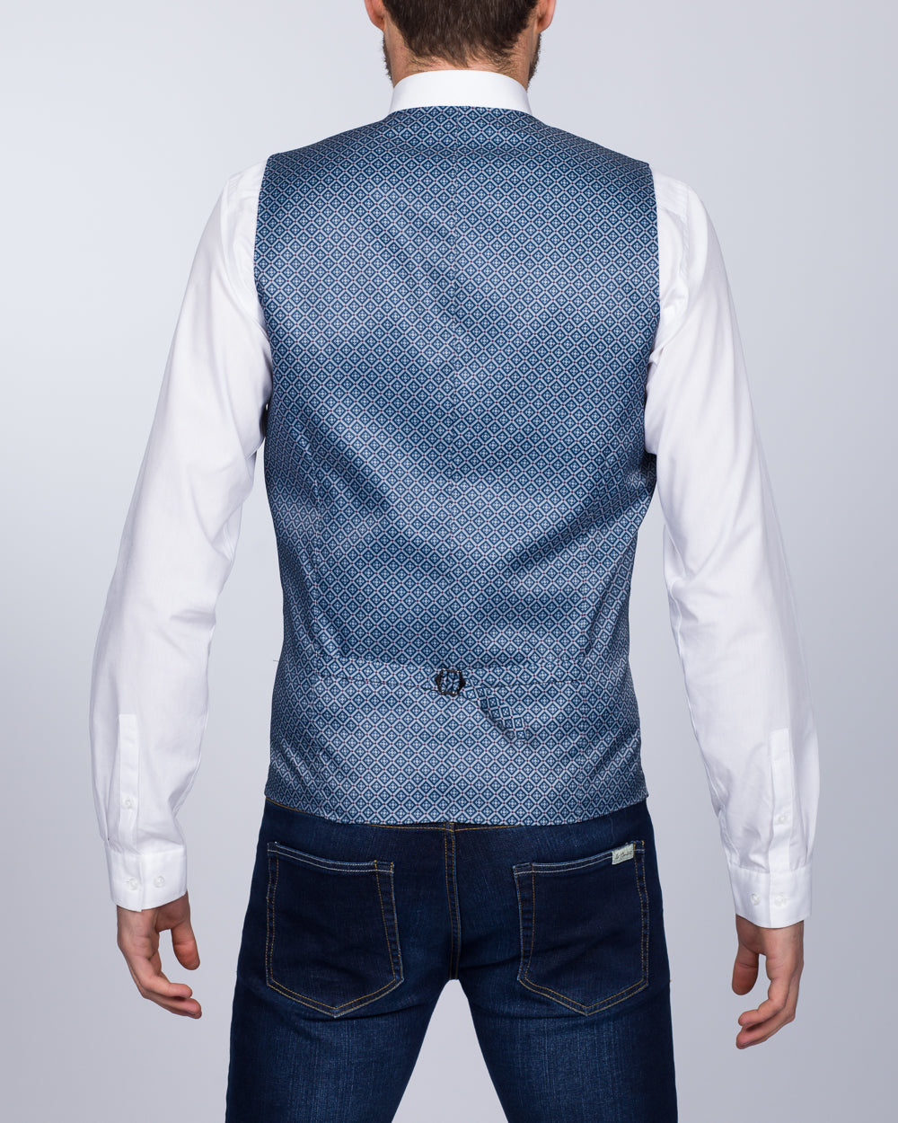 Skopes Slim Fit Extra Long Tall Chadwick Mens Waistcoat (blue) | Tall ...